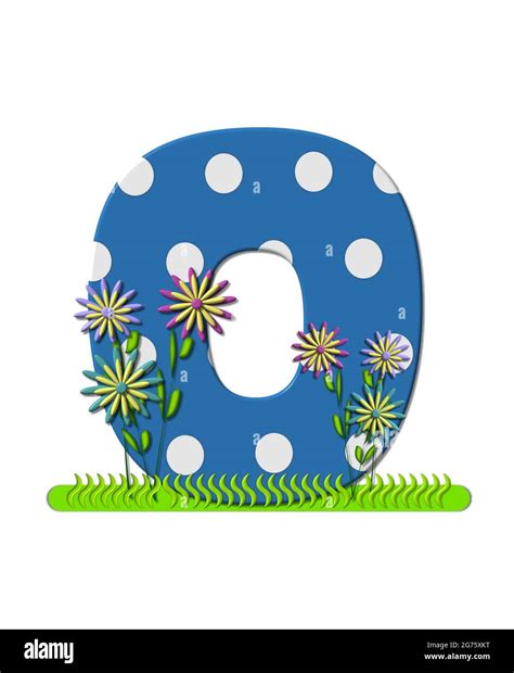 The Letter O In The Alphabet Set Wildflower Meadow Is Blue With