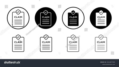 Insurance Claim Icon Simple Outline Vector Stock Vector Royalty Free