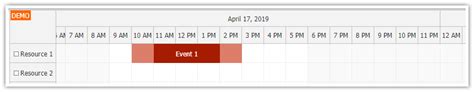 JavaScript Scheduler Warm Up And Cool Down Time DayPilot Code