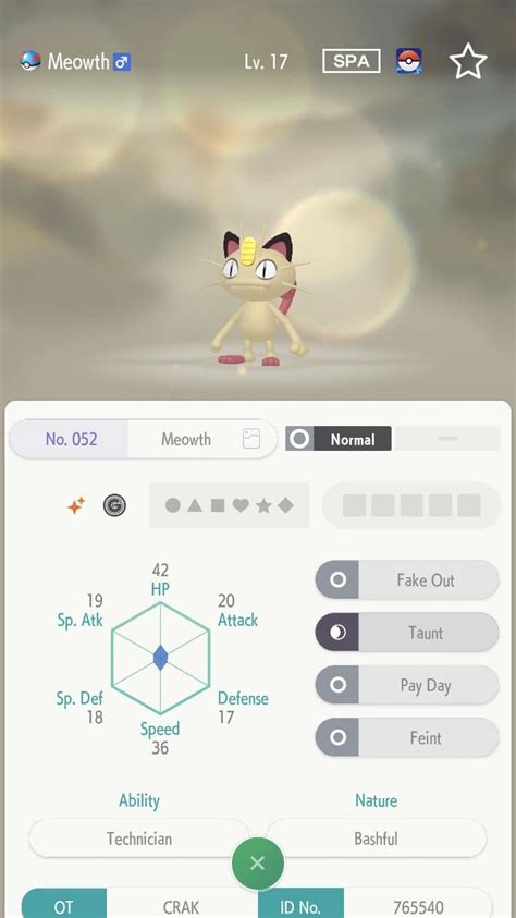 Lf Shiny Lets Go Meowth Ft Pics R Pokemonhome