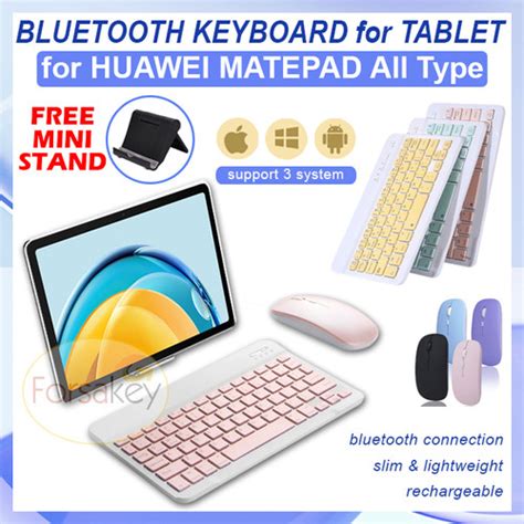 Jual Huawei Matepad Se 10 4 T10 T10s Pro 11 Bluetooth Keyboard Mouse Tablet Mouse Hitam