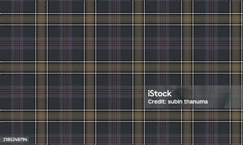 격자 무늬 직물 패턴 검은 색 갈색 회색 흰색 직물 및 옷 스커트 또는 장식 직물 디자인을위한 현대적인 이음매없는 독특한 크로스 라인 패턴 벡터 일러스트 레이 션 갈색에