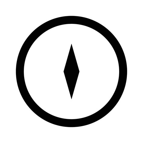 Compass Icon Silhouette 16451125 Vector Art At Vecteezy