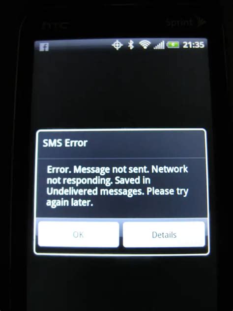 SMS Fails To Send Due To Network Error Techyv Com