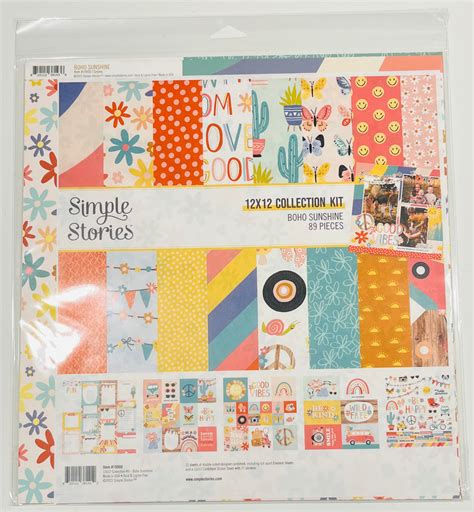 Simple Stories Boho Sunshine 12x12 Paper Pack 3 Craft Chicks