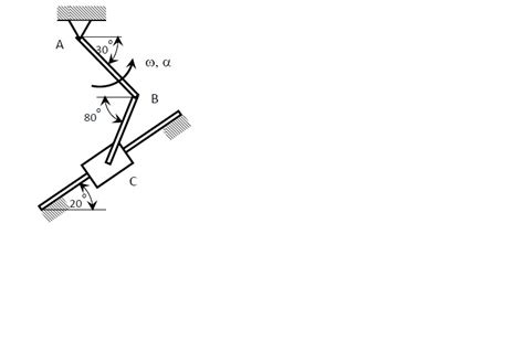 Solved Link Ab Has Angular Velocity 2 Rad S And Angular