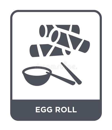 Egg Roll Icon In Trendy Design Style Egg Roll Icon Isolated On White