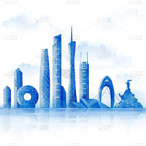 通用手绘矢量插画城市建筑免抠元素
