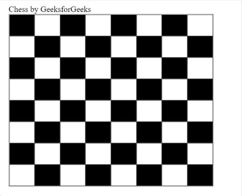 Write A Program To Design A Chess Board Using Php Geeksforgeeks