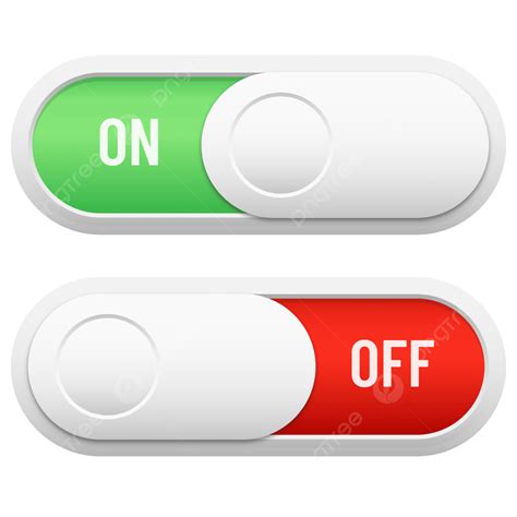 White On Off Switch Button Design With Red And Green Combination On Off On Off Button On Off