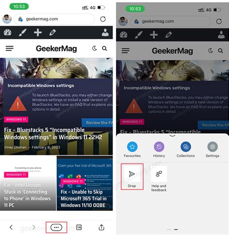 How To Enable And Use Microsoft Edge Drop Feature To Send Files