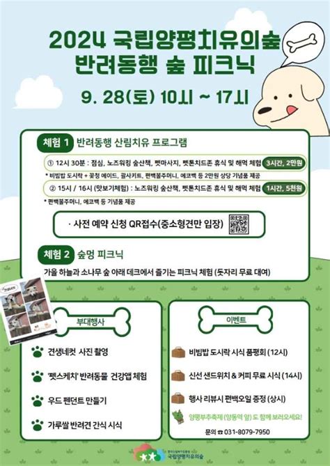 경기도 양평군 국립양평치유의숲 반려동행 숲 피크닉