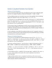 Optimizing AM Signals Solutions Explanations Course Hero