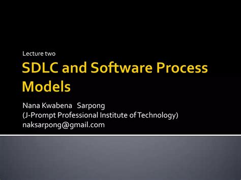 sdlc and software process models ppt