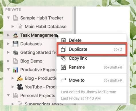 How To Duplicate A Page In Notion Notion App Tutorial