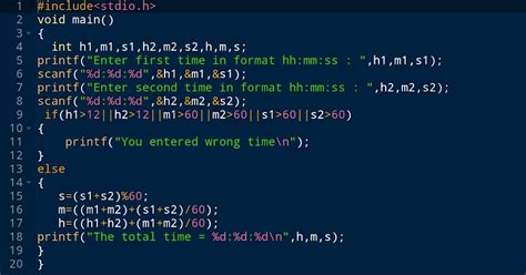 Write C Program To Add Hours Minutes And Seconds C Language
