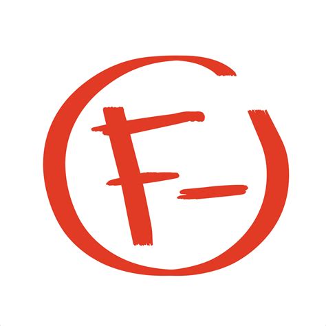 Grade Result F Minus Fail Red Letter In Circle 21617443 Vector Art At Vecteezy