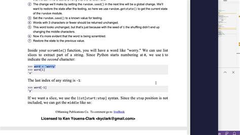 Tiny Python Projects Ch 16 Pt 5 Writing The Scramble Function And