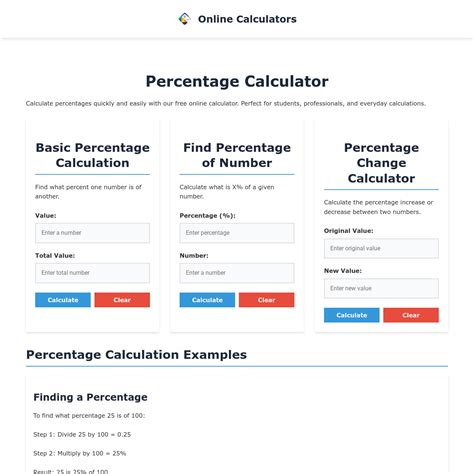 Percentage Calculator Online For Discounts Grades And Finance