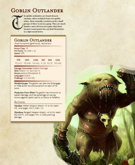 16 Goblin Dnd Stats Ideas Dnd Stats Dnd Dungeons And Dragons Homebrew