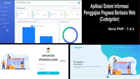 Sistem Informasi Penggajian Pegawai Berbasis Web Codeigniter Youtube