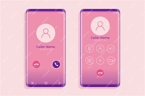 Premium Vector Gradient Phone Call Screen Interface Illustration