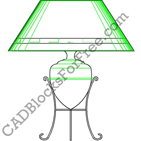 Table Lamp Free AutoCAD Block In DWG