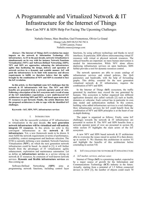 Pdf A Programmable And Virtualized Network And It Infrastructure For The Internet Of Things How