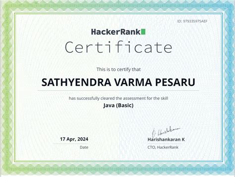 Finished Java Basics With Hackerrank Sathyendra Varma Pesaru Posted On The Topic Linkedin