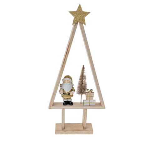 ΧΡΙΣΤΟΥΓΕΝΝΙΑΤΙΚΟ ΔΙΑΚΟΣΜΗΤΙΚΟ ΞΥΛΙΝΟ ΔΕΝΤΡΟ ΜΕ ΑΓΙΟ ΒΑΣΙΛΗ 13 5χ5χ29εκ