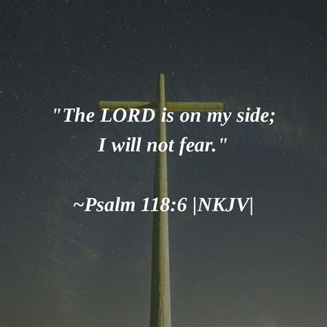 The Lord Is On My Side I Will Not Fear Psalm 118 6 Nkjv Bible