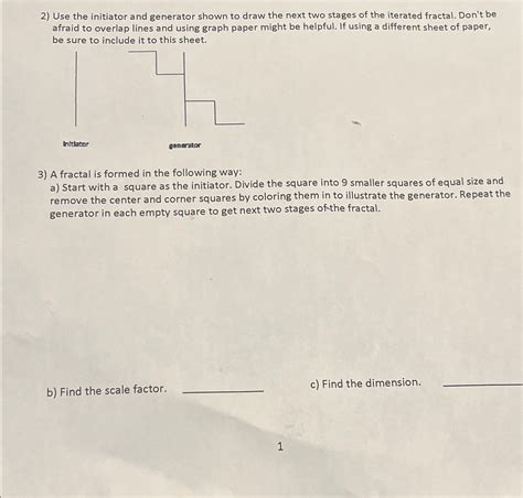 Solved Use The Initiator And Generator Shown To Draw The