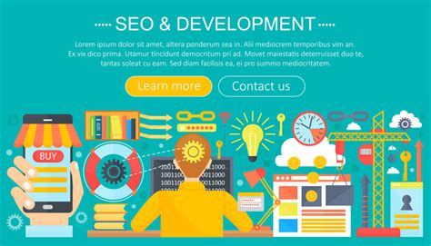 Seo和开发概念设计信息图形模板设计，网页标题seo图标元素。矢量图。素材 高清图片 摄影照片 寻图免费打包下载