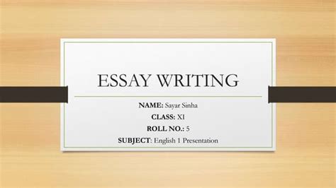 Essay Writing For Isc Examinations Class 12 Pptx