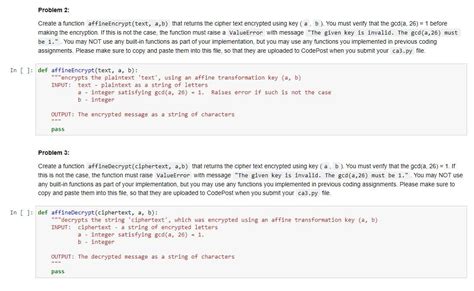 Solved Problem 2 Create A Function Affine Encrypttext