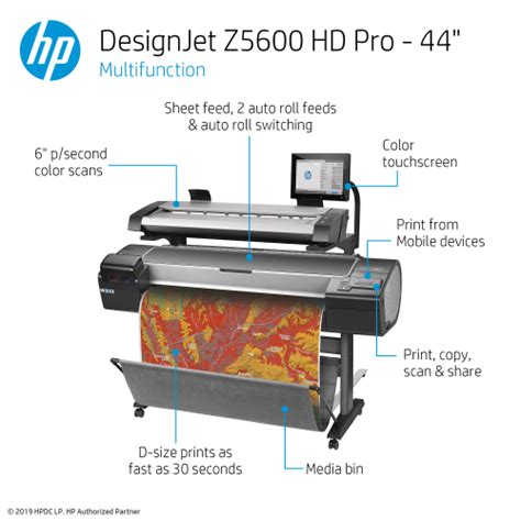 Hp Designjet Z Hd Pro Large Format Multifunction Graphics Printer With Hd Scanner