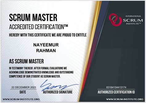 Nayeemur Rahman On Linkedin Im Happy To Share That Ive Obtained A New Certification Scrum