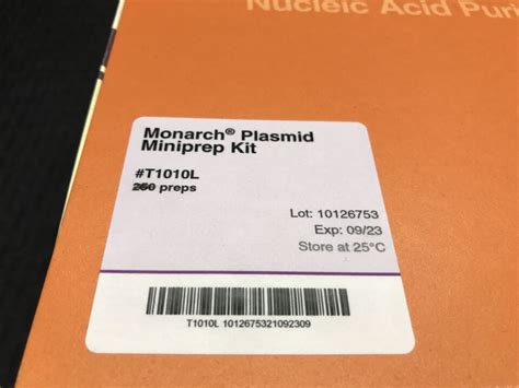 Biolabs Monarch Plasmid Dna Miniprep Kit Partial Kit T1010l A Ebay
