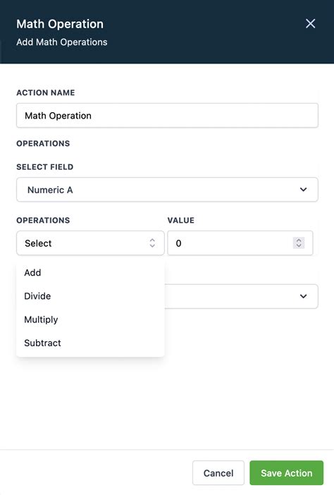 Workflow Action Math Operation Captivation Hub