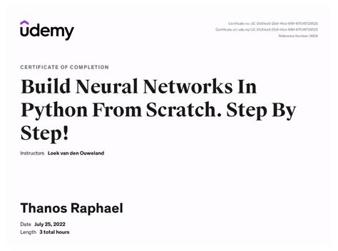 Athanasios Tsolis On Linkedin Udemycourse Pythonai Neuralnetworks