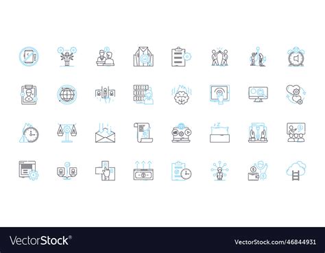 Career Development Linear Icons Set Growth Vector Image