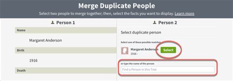Merging Duplicate People