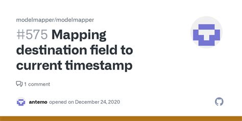 mapping destination field to current timestamp · issue 575 · modelmapper modelmapper · github