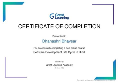 dhanashri bhavsar on linkedin sdlc greatlearningacademy