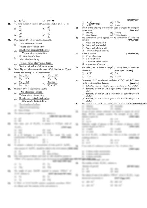 SOLUTION Solution And Colligative Properties Practice Problems With Answers Studypool