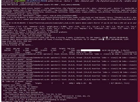 CUDA Error Device Side Assert Triggered Issue 181 WongKinYiu