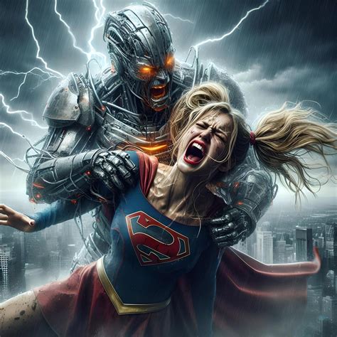 0095 Supergirl Rooftop Torture Blue Costtume By Anoyranoyranoyr On
