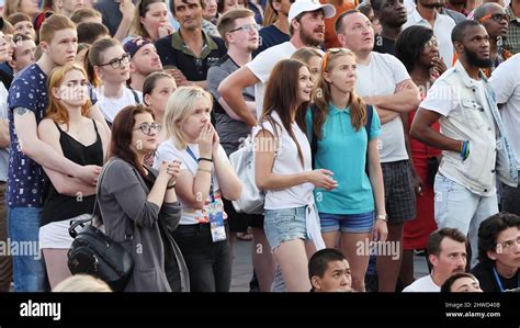 Yekaterinburg Russia June 2018 Fans Of Football In The Fan Zone