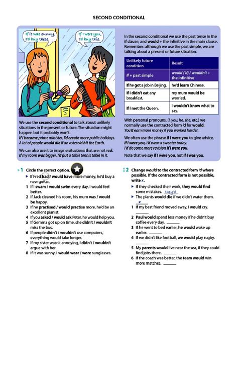 Ejercicios De Ingles Second Conditional Ejercicios De Inglés Docsity