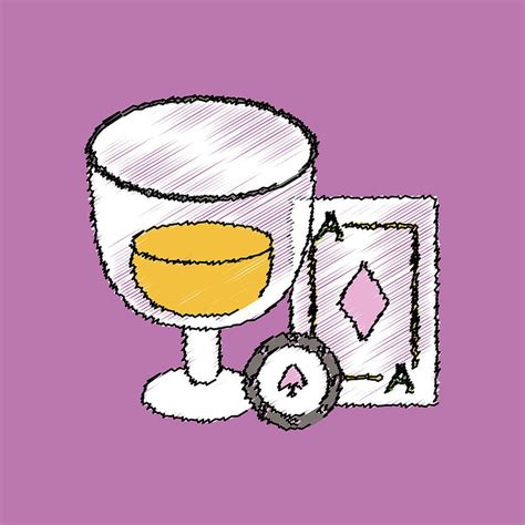 플랫 음영 스타일 아이콘 에이스 칩 포커 컵 벡터 Eps Ai Uidownload